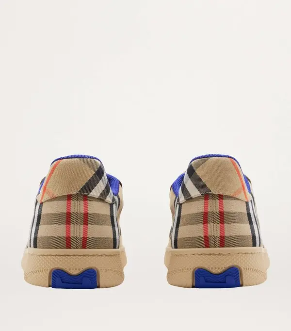 Burberry Terrace Checked Sneakers - Yellow