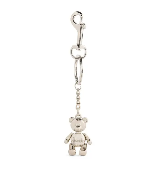 Harrods Jointed Bear Keyring - Silver