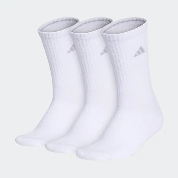 Adidas Cushioned Crew Socks 3 Pairs - White / Clear Onix