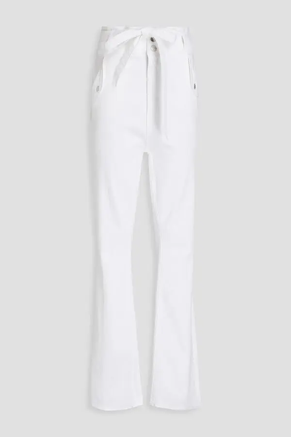 Veronica Beard High-rise Bootcut Jeans With Belt