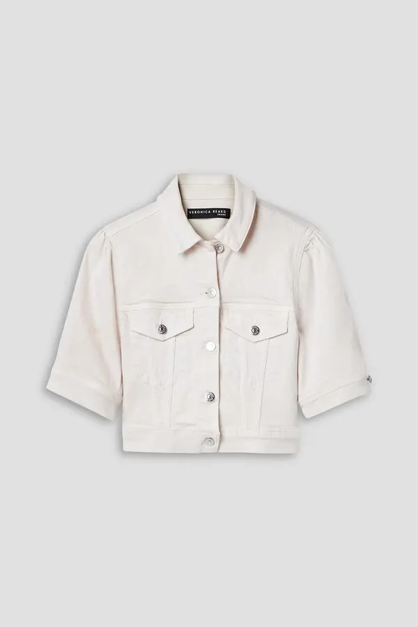 Veronica Beard Raina Cropped Denim Jacket