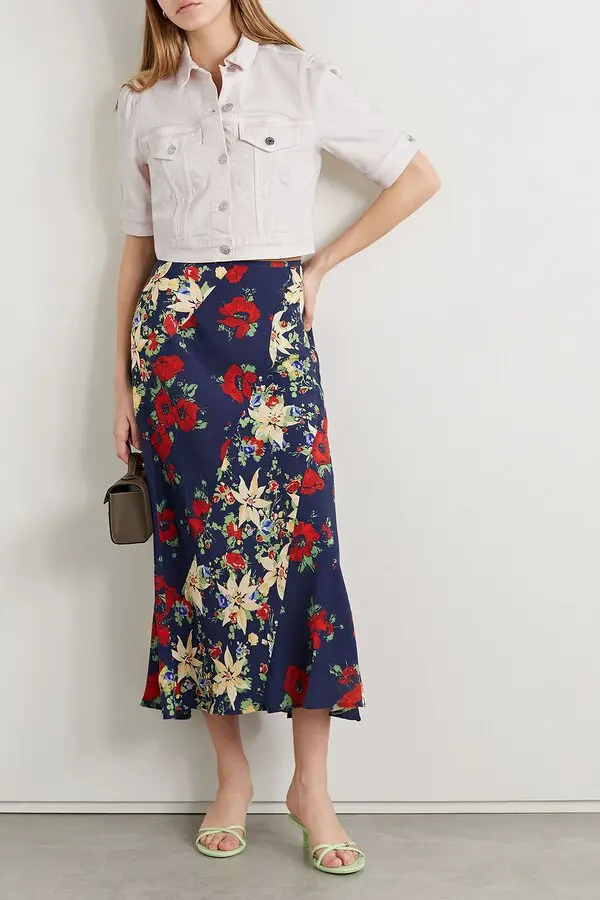 Veronica Beard Raina Cropped Denim Jacket