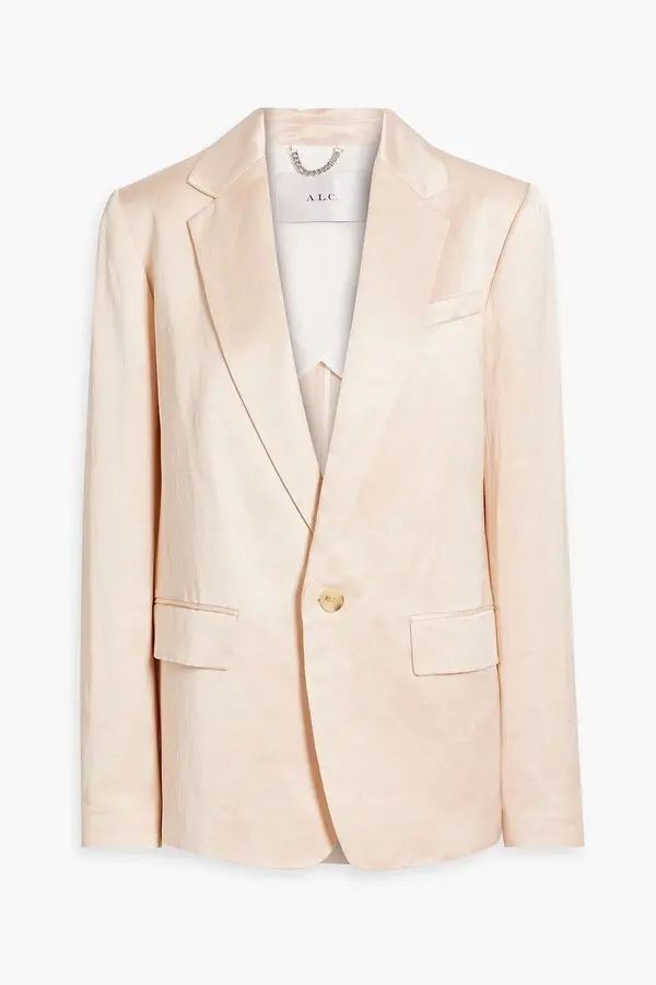 A.L.C. Linen-blend Shantung Blazer