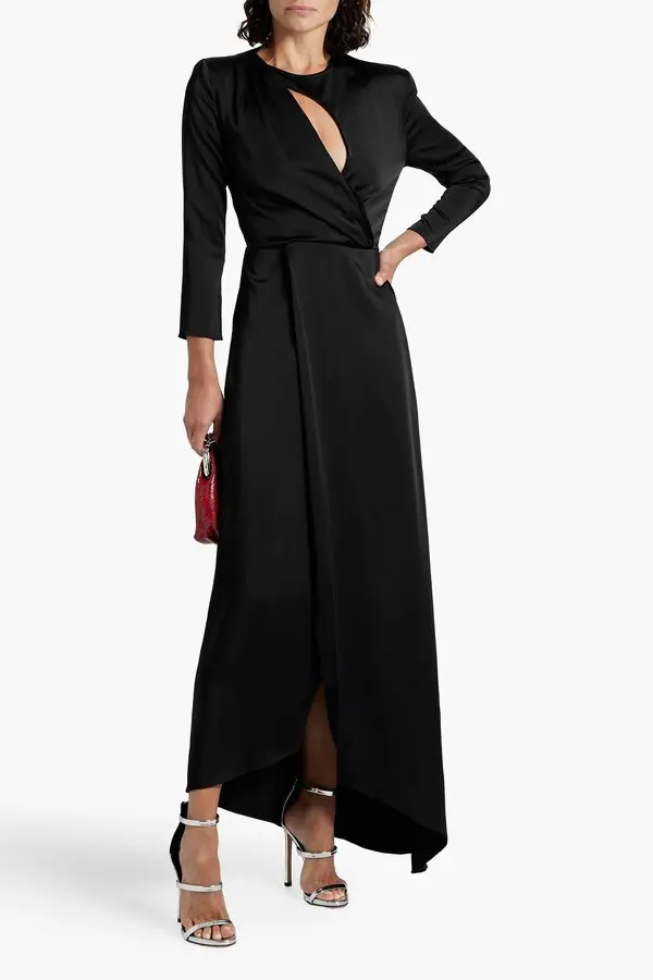 A.L.C. Cutout Satin-crepe Maxi Dress