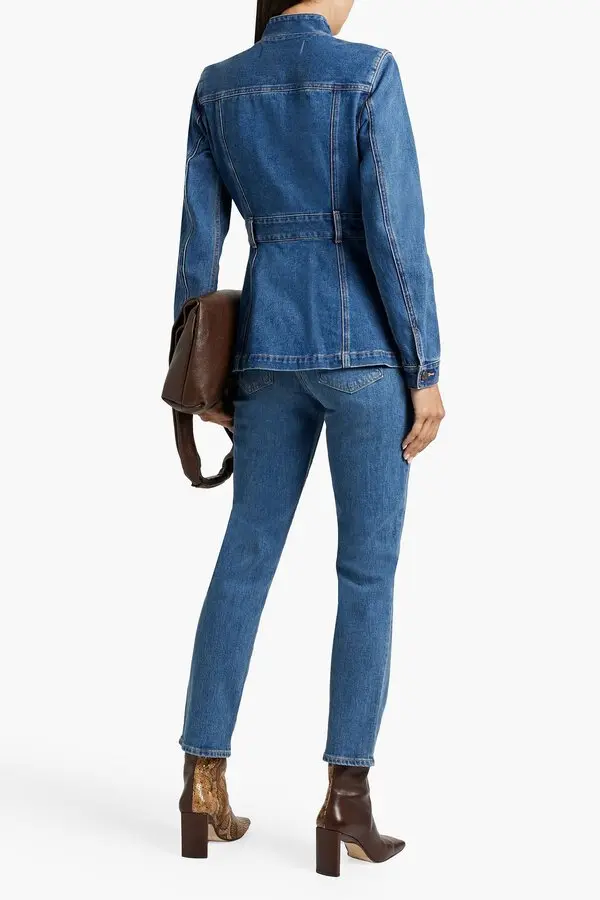 Veronica Beard High-rise Slim-leg Jeans