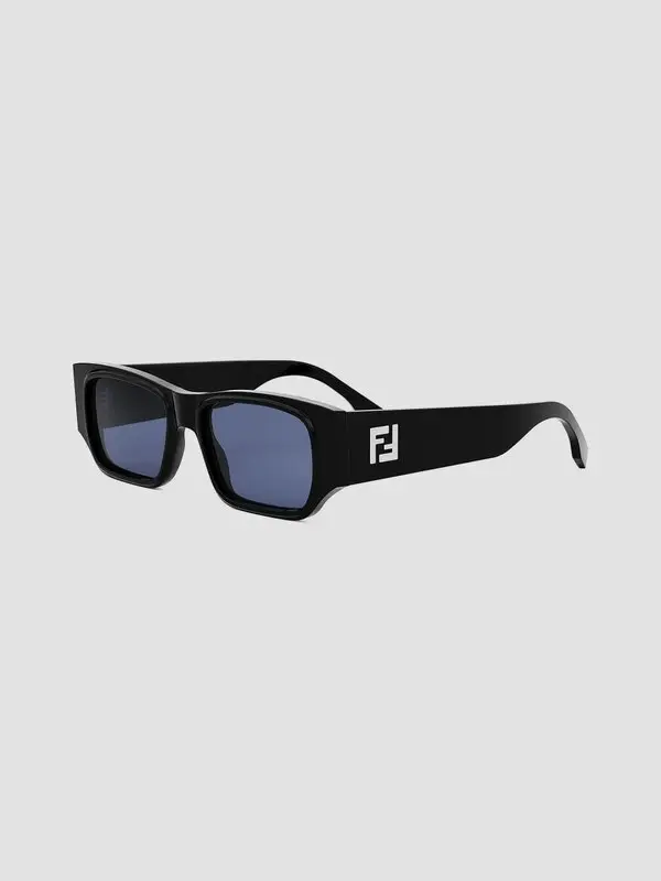 Fendi Ff Squared 54mm Rectangular Sunglasses - Blue Black