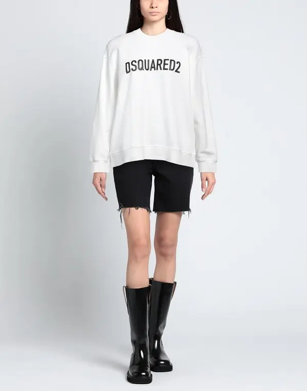 Dsquared2 Logo Print Cotton Sweatshirt - White