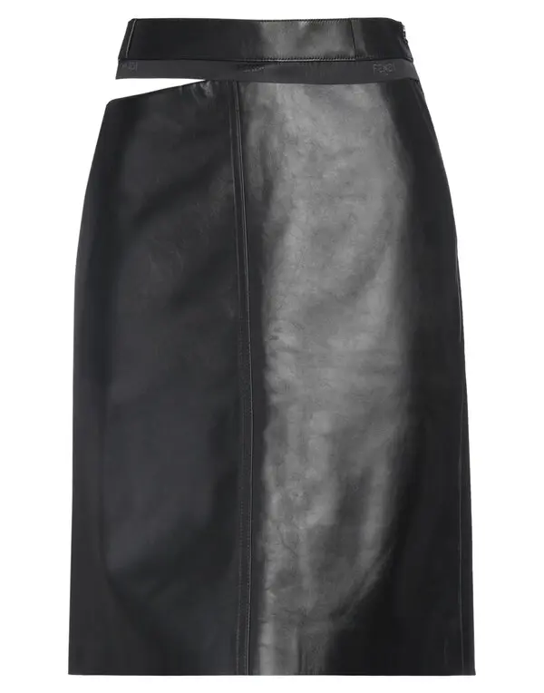 Fendi Midi Calfskin Pencil Skirt
