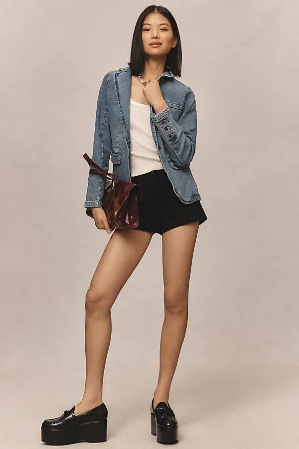DEAR JOHN Denim Blazer Jacket - Light Denim