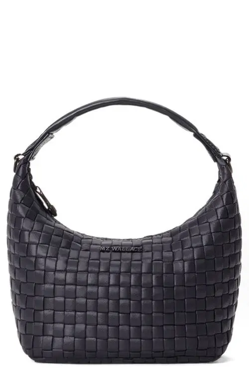 Mz Wallace Mini Woven Hobo Bag - Black