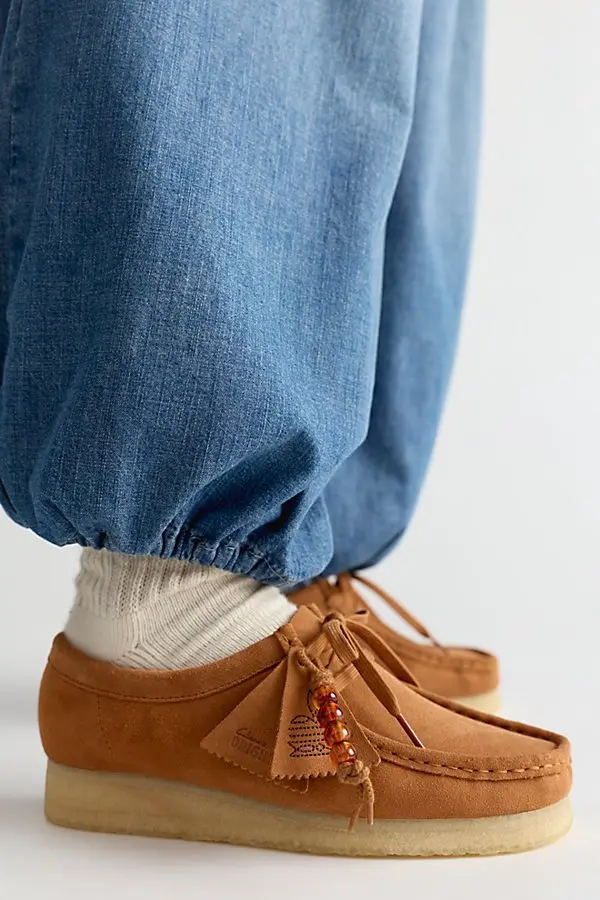 Clarks Wallabee Moccasins - Ginger Suede