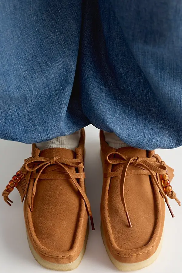 Clarks Wallabee Moccasins - Ginger Suede