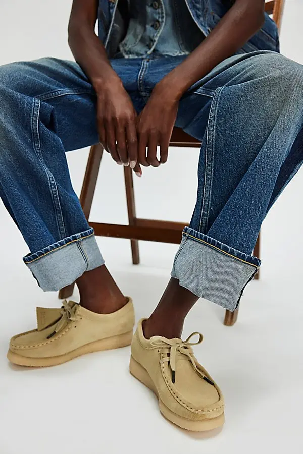 Clarks Wallabees Moccasins - Maple Suede