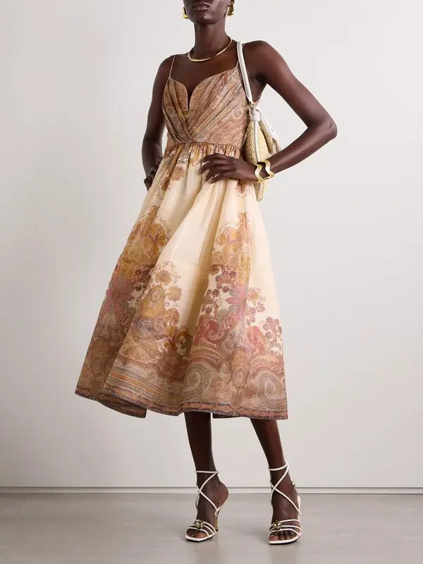 illustration midi dress Zimmermann - Up Close: The Illustration Tiered Midi Dress from Fall 24.  Shop the collection in stores and online. Shop New Arrivals >  with-zim.com/FB-fall-24