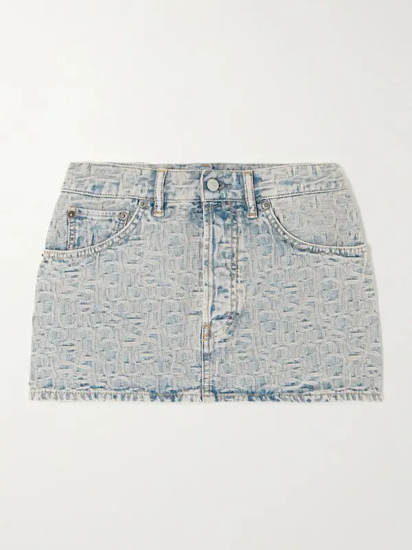 Acne Studios Denim-jacquard Mini Skirt