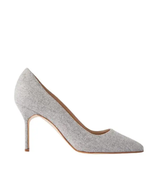 Manolo Blahnik Bb 90 Wool Pumps