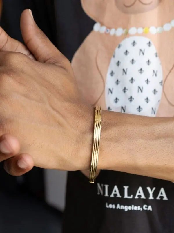NIALAYA JEWELRY Logo-engraved Bracelet - Gold