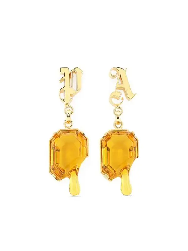 Palm Angels Stone Pendant Earrings - Gold