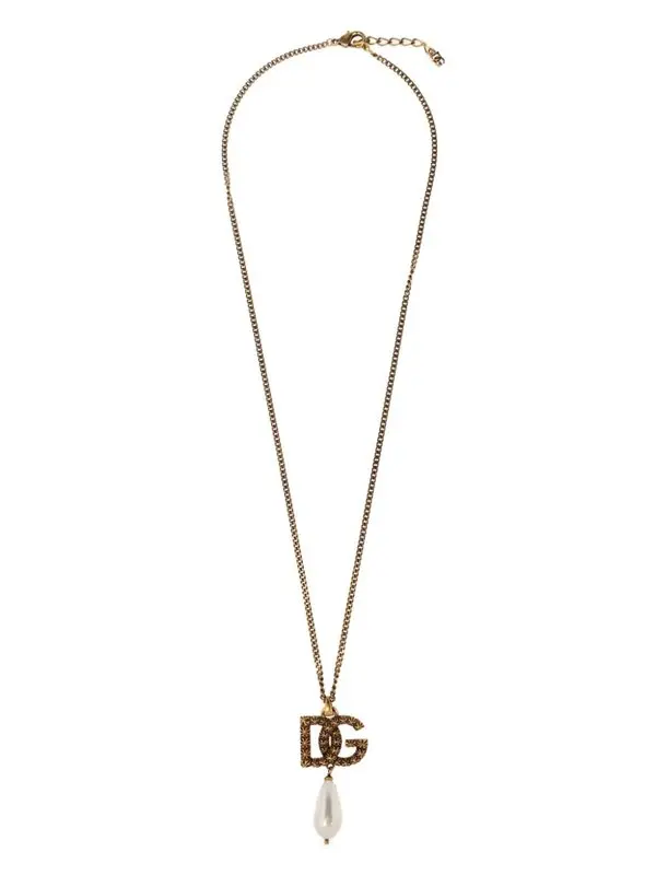 Dolce & Gabbana Logo Pendant Necklace - Gold