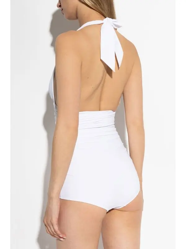 Dolce & Gabbana Plunge-neck Swimsuit