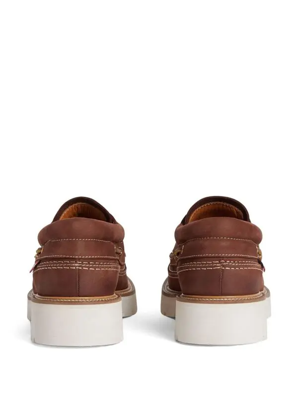 Dsquared2 Lace-up Leather Boat Shoes - Brown