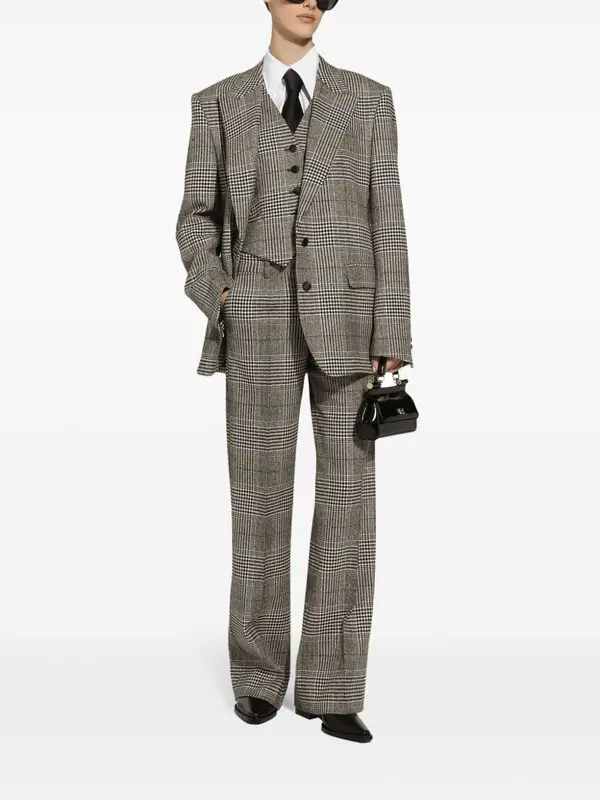 Dolce & Gabbana Tartan Check Trousers - Grey