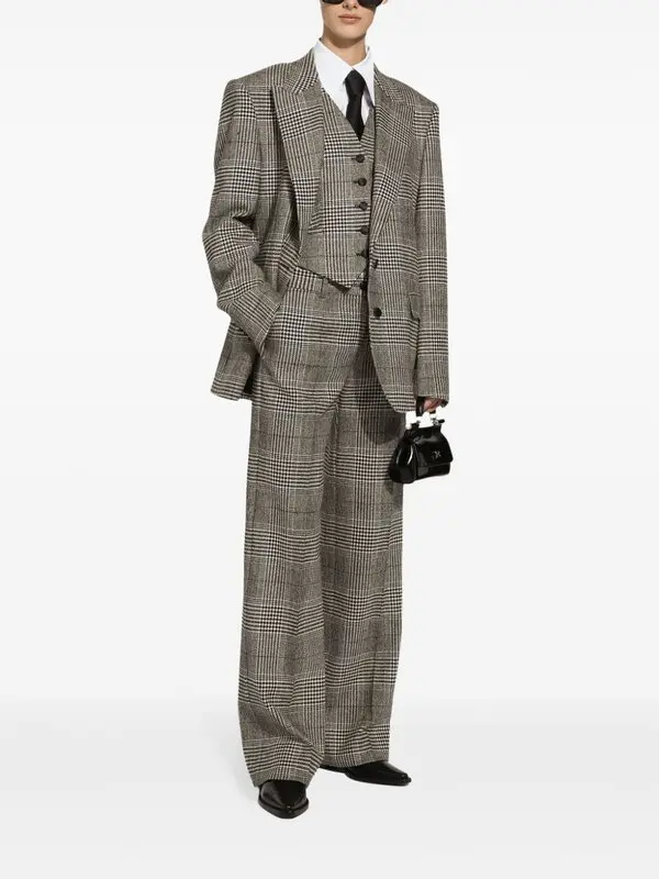 Dolce & Gabbana Tartan Check Trousers - Grey