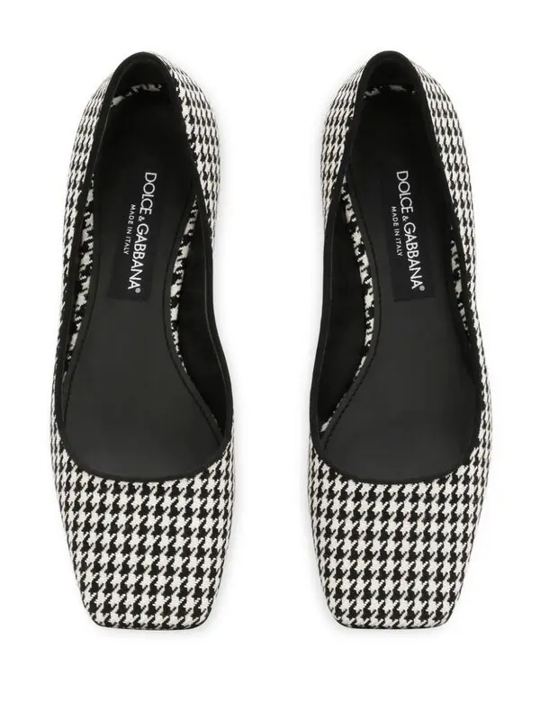 Dolce & Gabbana Houndstooth Pumps - White