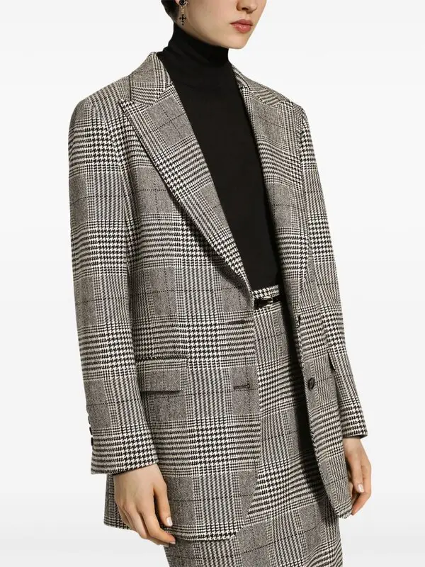 Dolce & Gabbana Glen-plaid Blazer - Grey