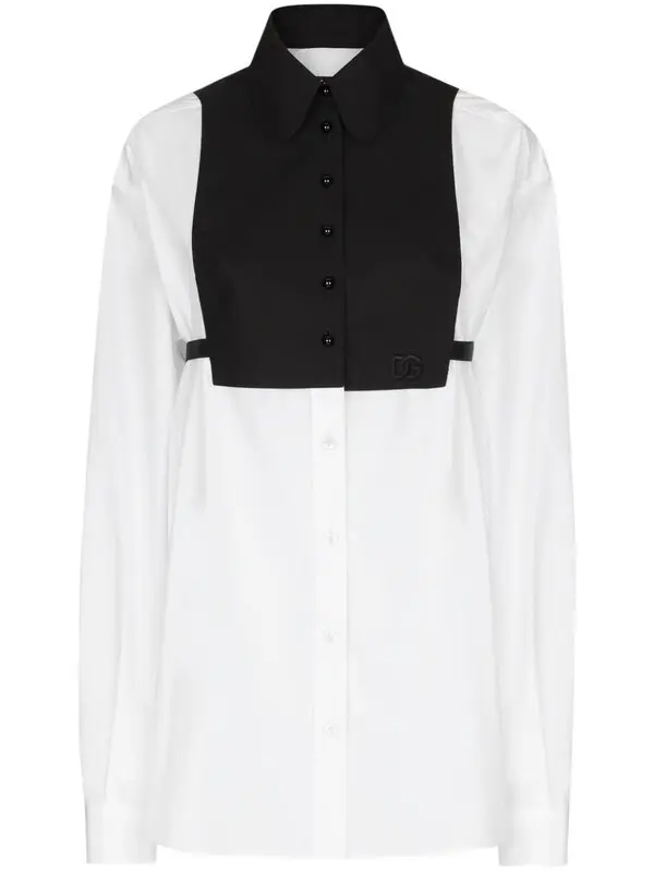 Dolce & Gabbana Bib-detail Oversized Shirt