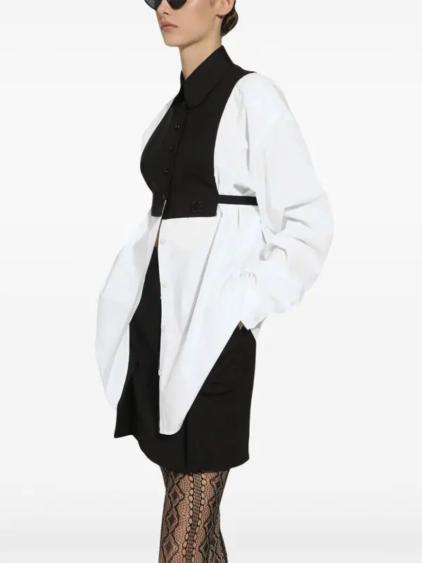 Dolce & Gabbana Bib-detail Oversized Shirt