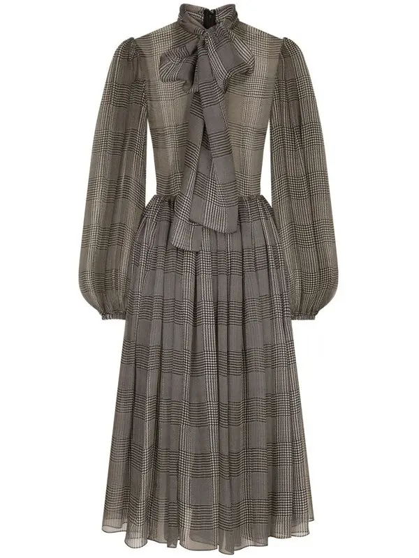 Dolce & Gabbana Check-pattern Dress - Grey