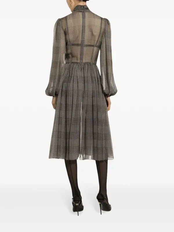 Dolce & Gabbana Check-pattern Dress - Grey