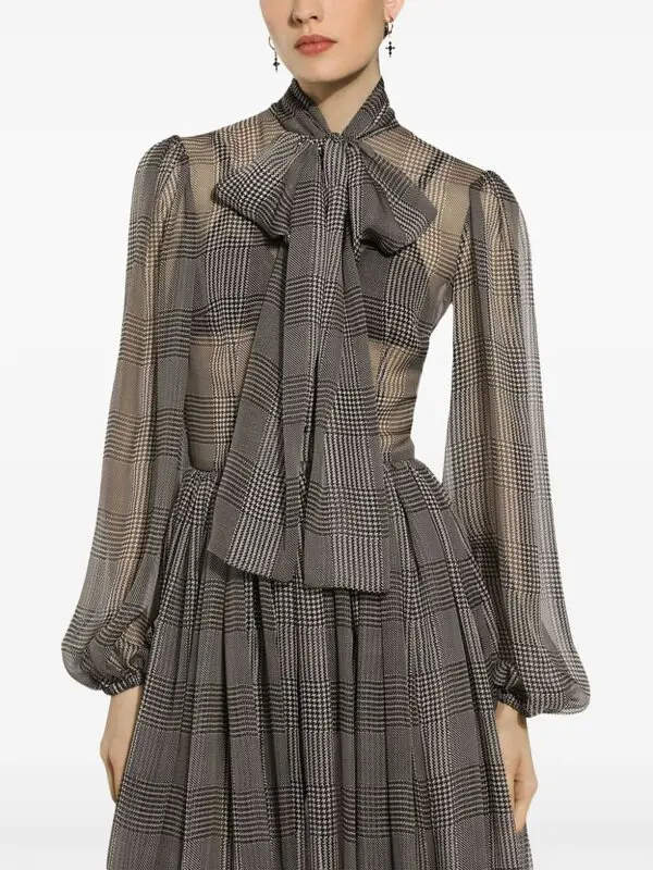 Dolce & Gabbana Check-pattern Dress - Grey