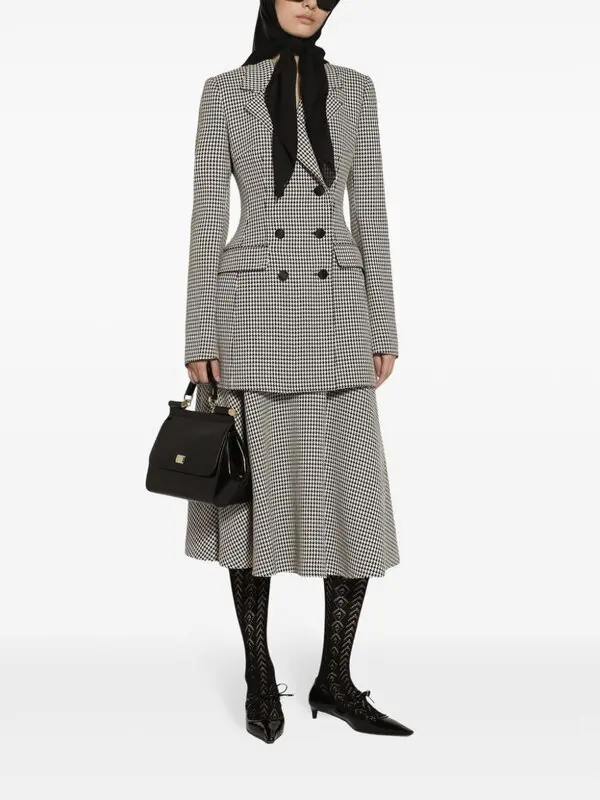 Dolce & Gabbana Tartan Check A-line Skirt - Grey