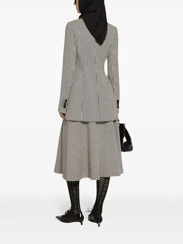 Dolce & Gabbana Tartan Check A-line Skirt - Grey