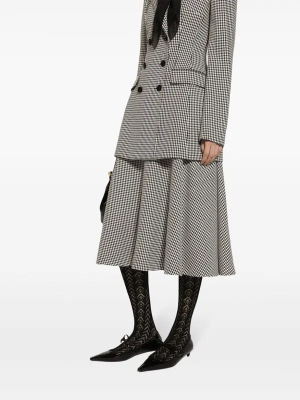 Dolce & Gabbana Tartan Check A-line Skirt - Grey