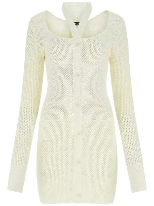 ANDREĀDAMO Stretch Knit Midi-dress - White