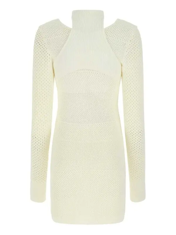 ANDREĀDAMO Stretch Knit Midi-dress - White