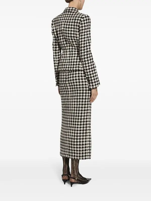 Dolce & Gabbana Double-breasted Check Blazer - Black