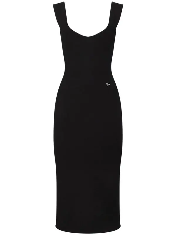 Dolce & Gabbana Layered-neck Midi Dress