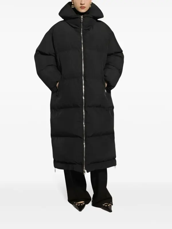 Dolce & Gabbana Logo-plaque Padded Coat