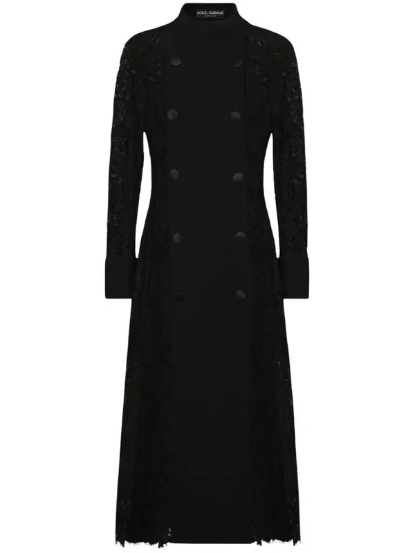 Dolce & Gabbana Lace Panelled Coat