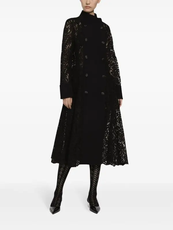 Dolce & Gabbana Lace Panelled Coat