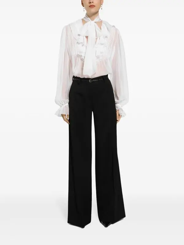 Dolce & Gabbana Wide-leg Trousers - Black