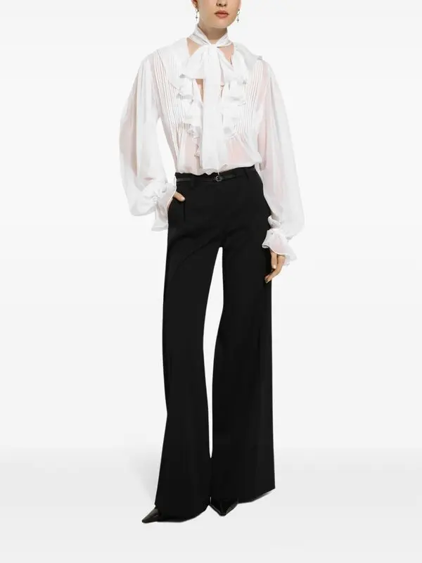 Dolce & Gabbana Wide-leg Trousers - Black