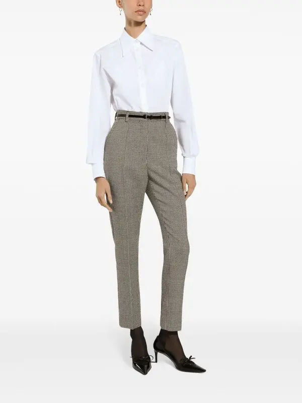 Dolce & Gabbana Houndstooth Wool Trousers