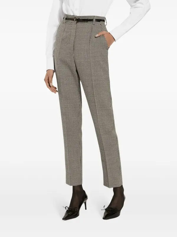 Dolce & Gabbana Houndstooth Wool Trousers