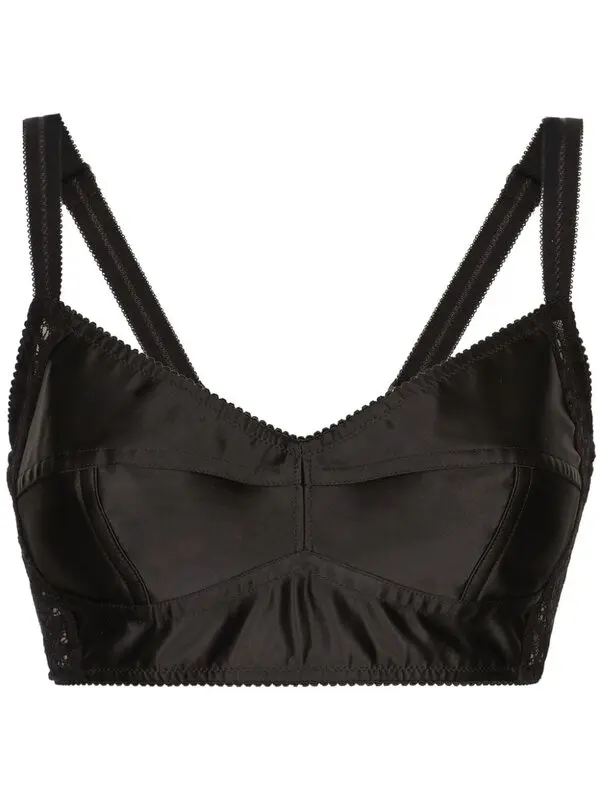 Dolce & Gabbana Satin Bra Top - Black