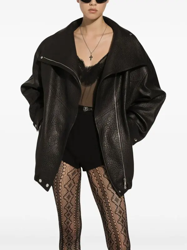 Dolce & Gabbana Leather Biker Jacket